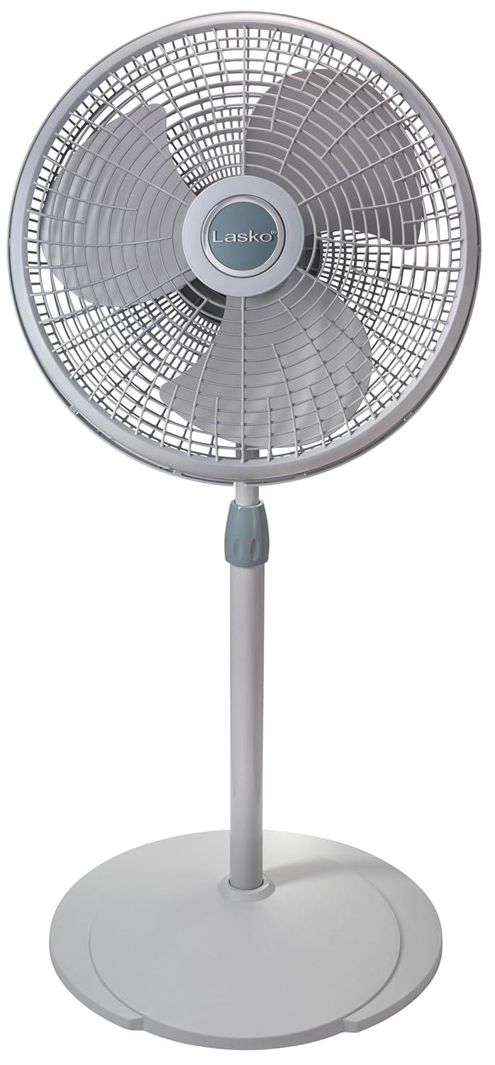 Lasko Oscillating Pedestal Stand Fan, 3-Speeds, Adjustable Height, Tilt ...
