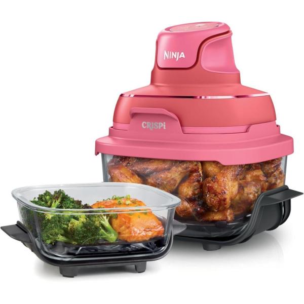 Ninja Crispi 5-in-1 Portable Glass Air Fryer, 4-QT, 2.5-QT & 6-Cup ...