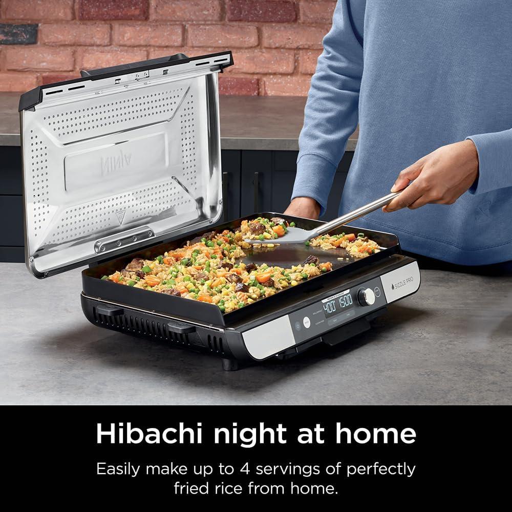 Ninja Sizzle Pro XL 20-Inch Indoor Griddle + Grill, Detachable ...
