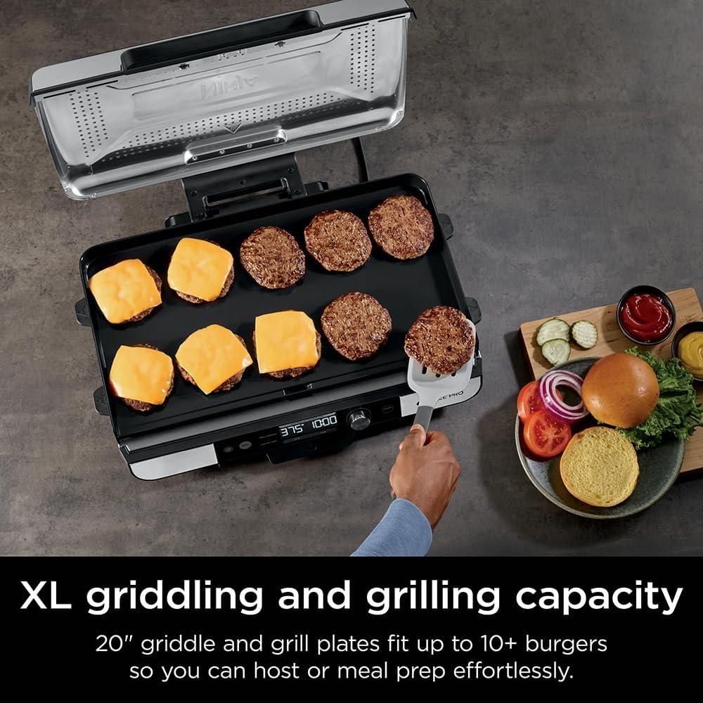 Ninja Sizzle Pro XL 20-Inch Indoor Griddle + Grill, Detachable ...