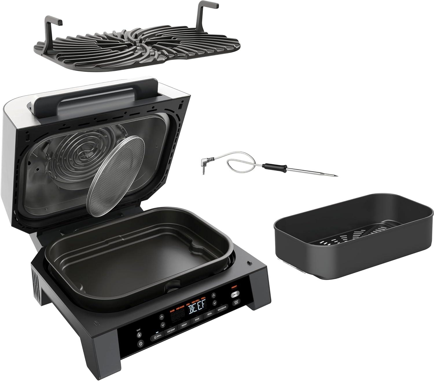 Ninja DG551 Foodi Smart XL 6-in-1 Indoor Grill with Air Fry, Roast ...