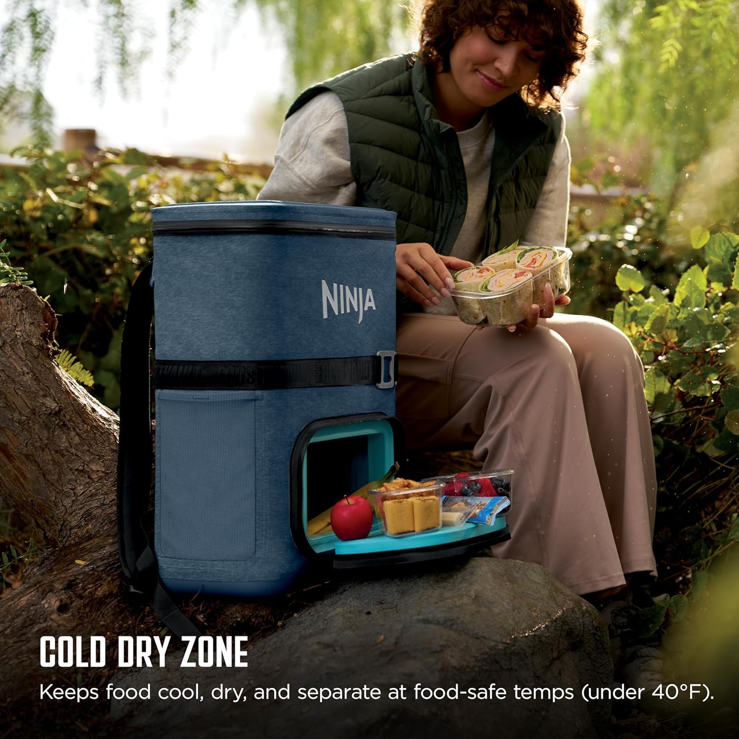 Ninja Backpack Cooler | FrostVault Go 24 Can Soft Cooler | Leakproof ...