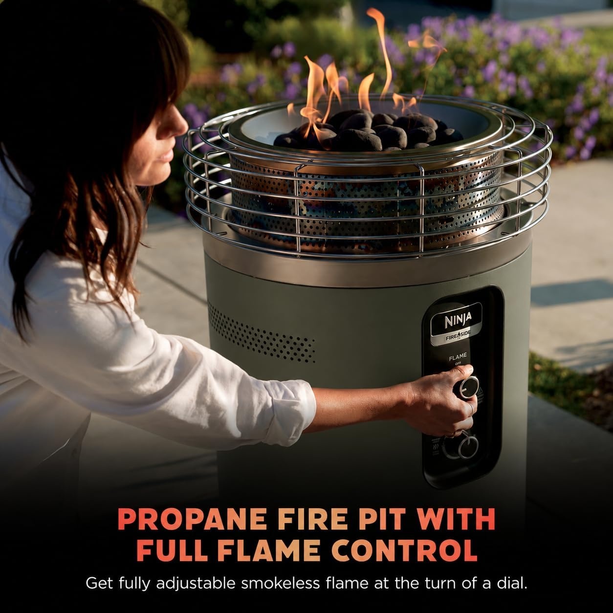 Ninja Fireside360 Outdoor Heater & Fire Pit | 3 Modes: Flame & Heat ...