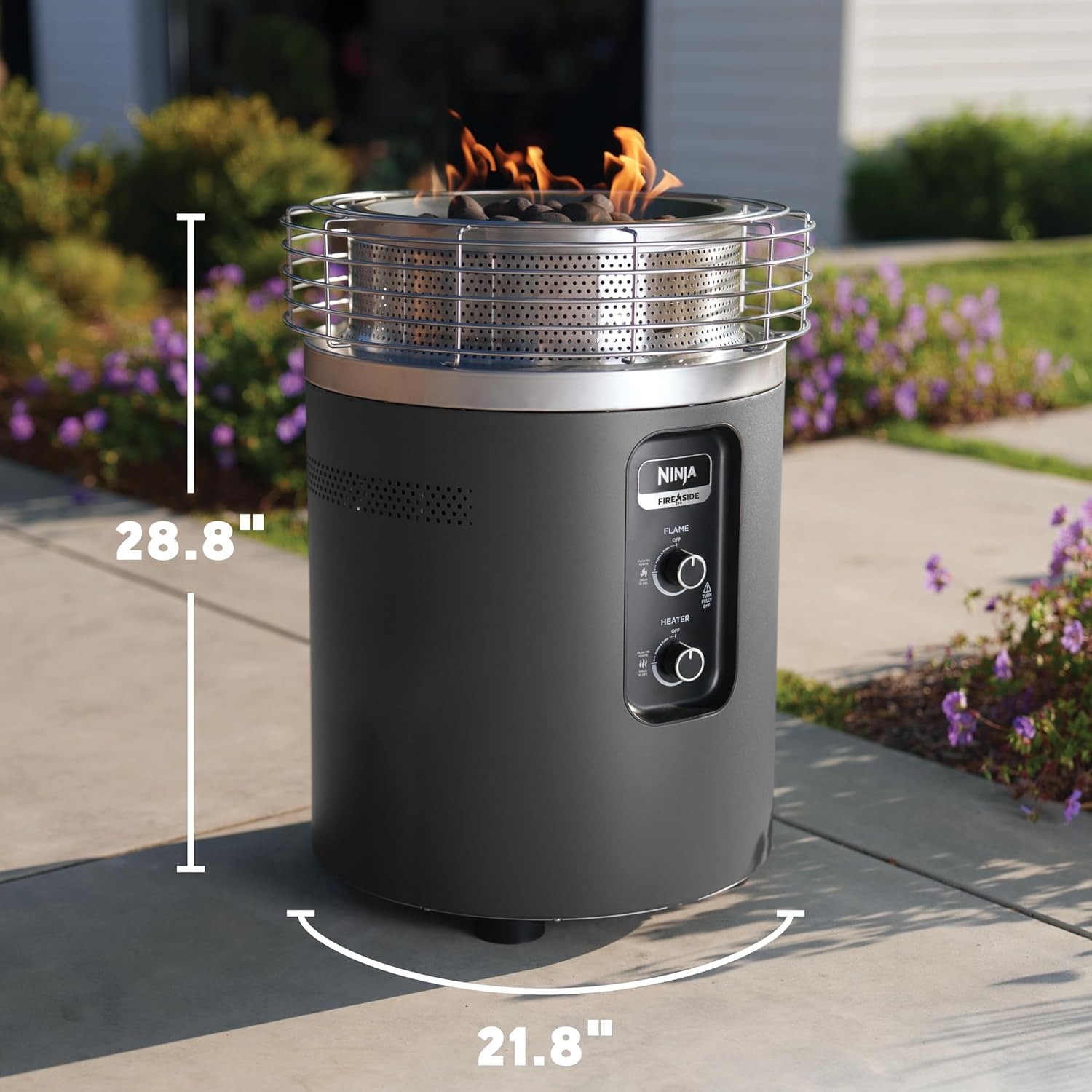 Ninja Fireside360 Outdoor Heater & Fire Pit | 3 Modes: Flame & Heat ...