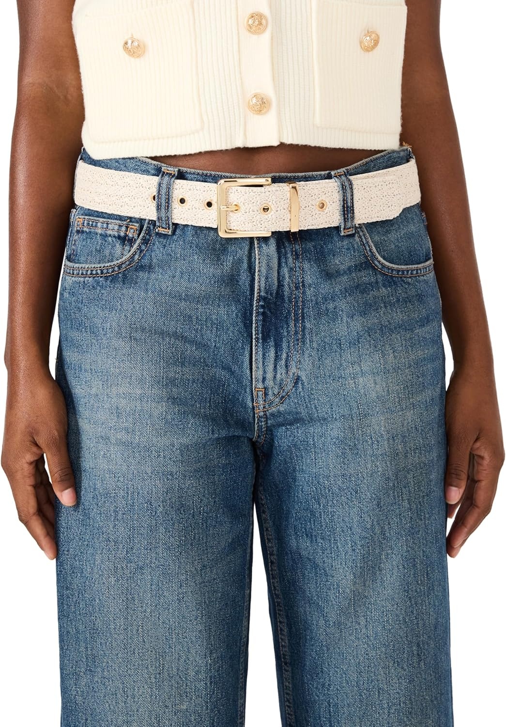 Steve Madden Women’s Everday Neutral 2 for 1 Pant Belt(Blonde) - STEVE ...