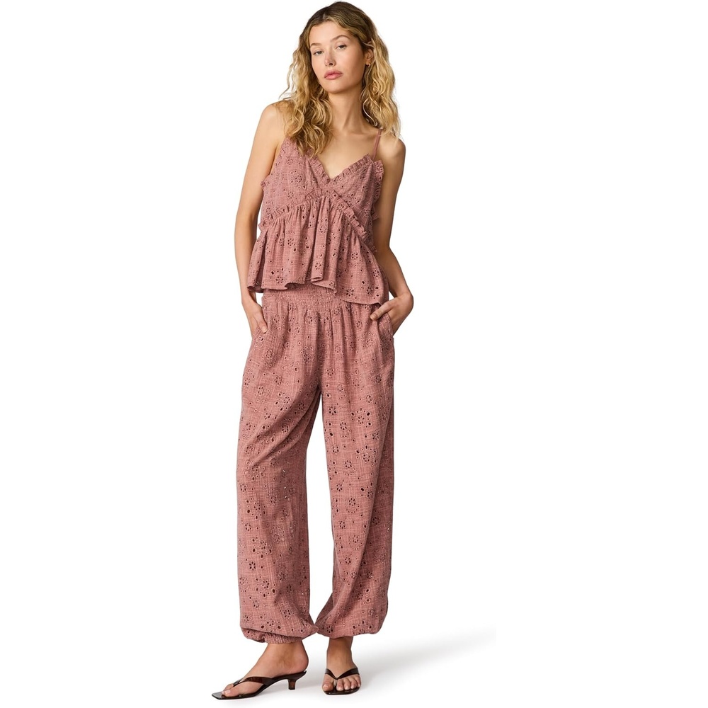 Steve Madden Women’s Tillie Pant in Eyelet(Burnt Coral) - STEVE MADDEN