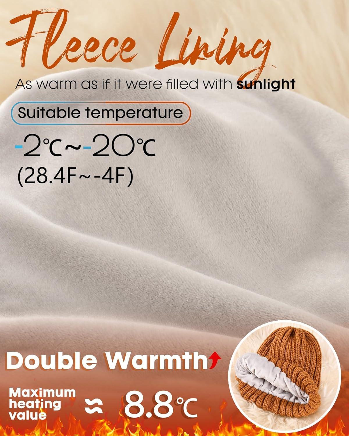 FURTALK Winter Warm Beanie Knit Hat Touchscreen Gloves Scarf Set Soft ...